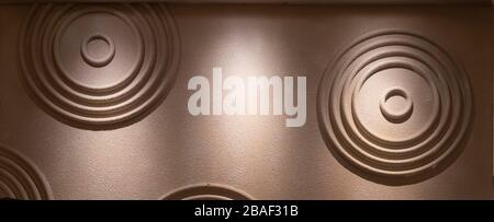 Geometric shapes in the design of premises. Circles on the wall. the ...