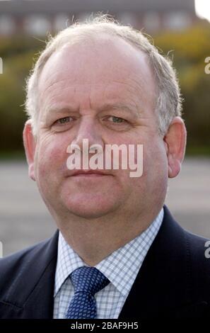 Democratic Unionist Party member Paul Givan arrives to face the media ...