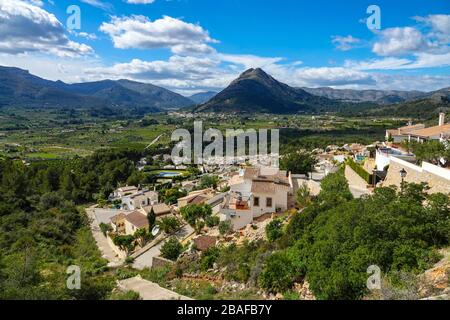 Jalon Valley, Costa Blanca, Spain, 12th February 2019. A decorated ...