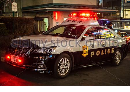 Japanese Police car on the Tokyo street in Japan Stock Photo: 138052869 ...