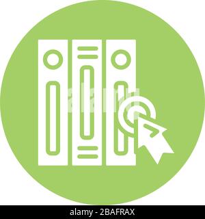 electronic books with arrow cursor education online line style vector ...