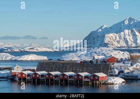 Svinøya Rorbuer Hotel in Svolvaer, Lofoten Islands, Norway Stock Photo ...