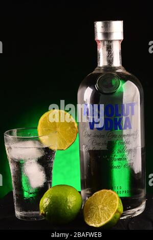 Vodka Abolute studio shot Stock Photo - Alamy