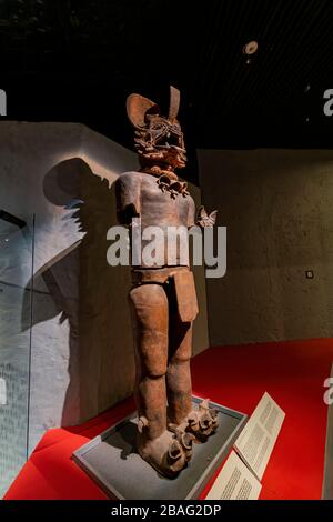 Ancient Aztec statue. Templo Mayor Museum, Mexico City, Mexico Stock ...