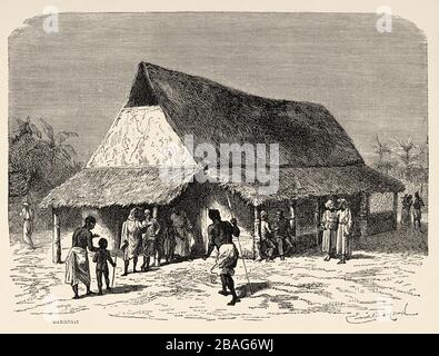 David Livingstone house in Ujiji, Tanzania, Central Africa. Journey to ...