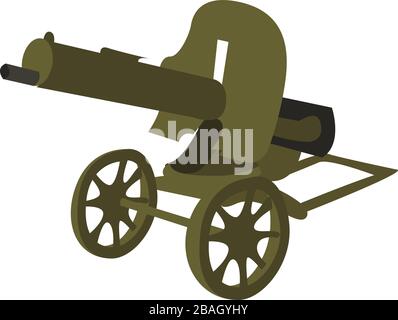 Polygonal machine gun Maxim. Machine gun isolated on a white background ...