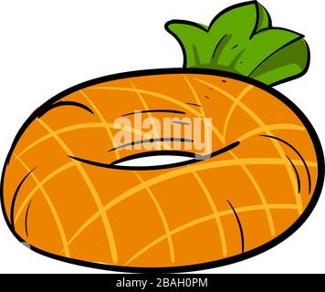pineapple ring cartoon vector illustration Stock Vector Image & Art - Alamy