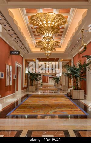 Interior décor of The Wynn Hotel Convention Center in Las Vegas, Nevada ...