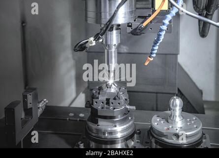 High precision CNC milling machine cutting process for forming metal ...