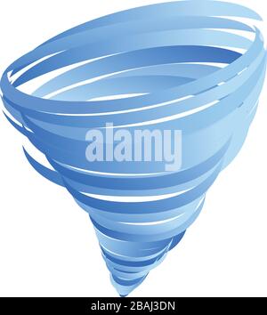 Cartoon tornado effect. Windy cyclone hurricane whirlwind animation ...