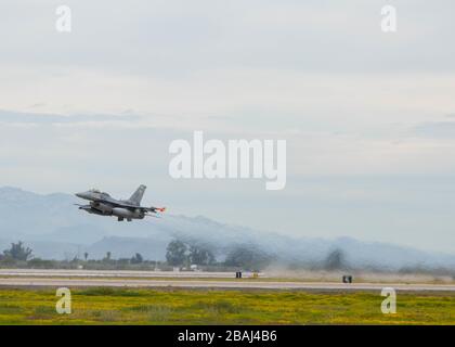 An F-16 Fighting Falcon assigned to the 309th Fighter Squadron ...