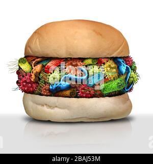 Salmonella poisoning Bacteria outbreak concept and bacterial infection ...