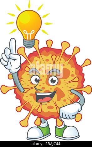 COVID19 mascot character design with have an idea cute gesture Stock ...