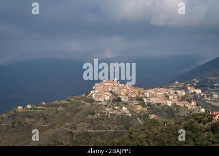 Perinaldo ancient village, Province of Imperia, Liguria region, north ...