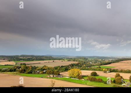 A view of the Nadder Valley in Wiltshire near the village of Ansty ...