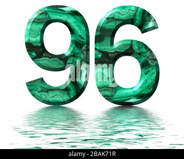 Green Number 96 isolated white background Stock Photo - Alamy