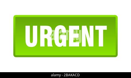 urgent button. urgent square white push button Stock Vector Image & Art - Alamy