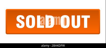 sold button. sold square orange push button Stock Vector Image & Art - Alamy