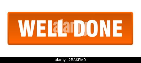 done button. done square orange push button Stock Vector Image & Art ...