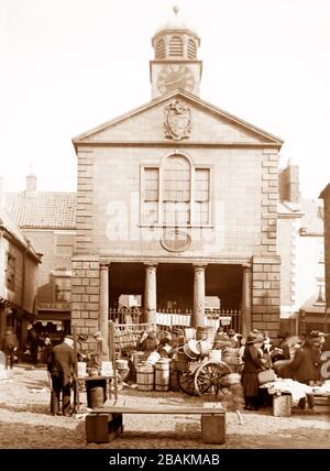 Whitby Market, Victorian period Stock Photo - Alamy