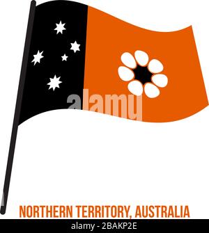 Northern Territory (NT) Flag Waving Vector Illustration on White ...