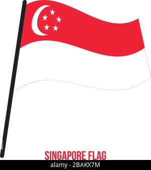 Singapore flag, vector illustration Stock Vector Image & Art - Alamy