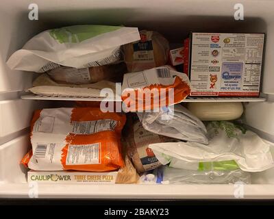 Meat stored in cold storage room Stock Photo - Alamy