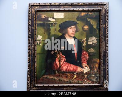 Berlin Gemaldegalerie Portrait of the merchant Georg Gisze Hans Holbein ...