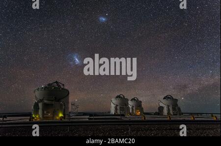 Giant Telescopes at Paranal Observatory Stock Photo - Alamy