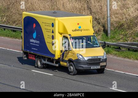 Yellow Safety Kleen industrial waste management business hgv lorry ...