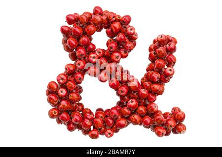 Red ampersand symbol isolated on white background. 3d render Stock ...
