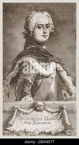 Young Crown Prince Frederick, Frederick the Great or Frederick II Stock ...