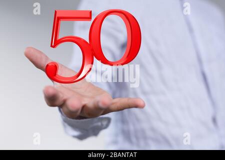A 50 years anniversary celebration logotype with elegant celebration ...