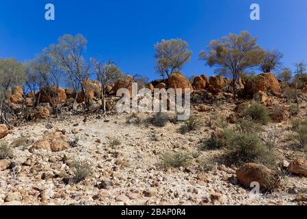 Outback landscape near Thargomindah Bulloo Shire Queensland Australia ...