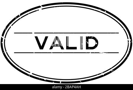 Grunge black valid word rubber seal stamp on white background Stock ...