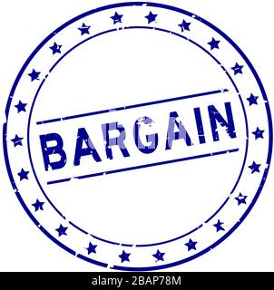 bargain offer blue round grunge stamp Stock Vector Image & Art - Alamy