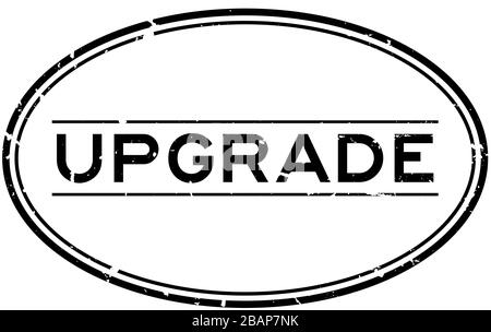 Grunge black upgrade word rubber seal stamp on white background Stock ...