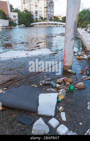 Miami Beach Florida,Lake Pancoast,Dade Canal,Indian Creek water ...