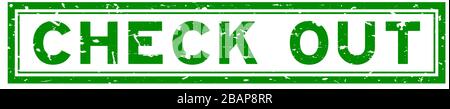 Grunge green check out word round rubber seal stamp on white background Stock Vector Image & Art ...