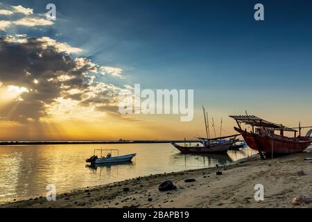 Wonderful Morning view in Dammam sea side Saudi Arabia Stock Photo - Alamy
