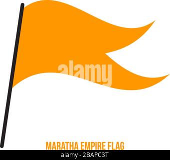 Maratha Empire (1674-1818) Flag Waving Vector Illustration on White ...