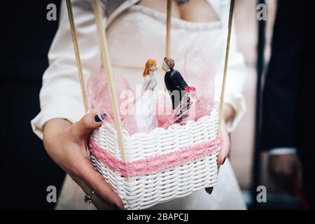 Miniature Wedding Cake Figurine Stock Photo - Alamy