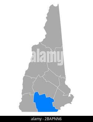 Map of Hillsborough in New Hampshire Stock Photo - Alamy