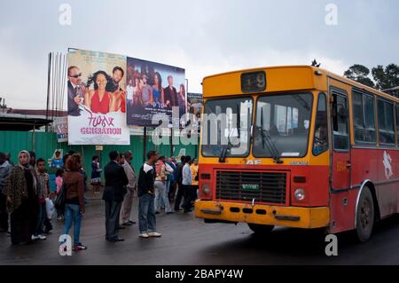 ETHIOPIA , Addis Ababa, public transport, Anbassa bus / AETHIOPIEN ...