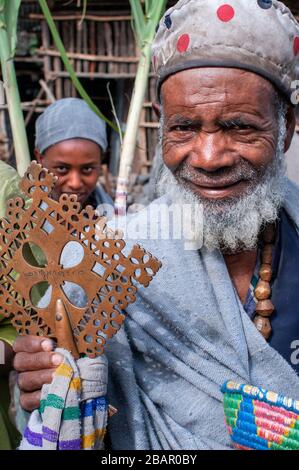 Ethiopians on their way home in Lalibela Ethiopia Stock Photo - Alamy