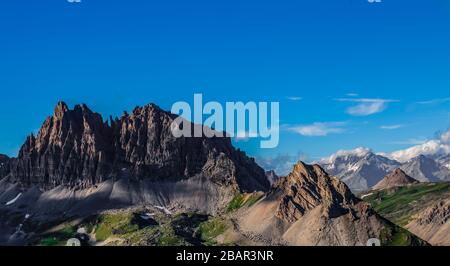 Impressive view of Grand Seru mountain (2889m) located in Massif des ...