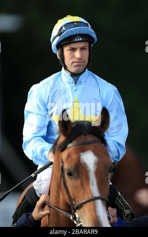 Jockey Pat Dobbs Stock Photo - Alamy