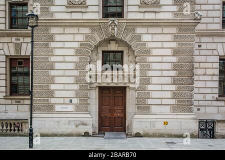 HM Treasury office on Horse Guards Road Westminster London England UK ...