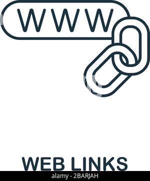 Links icon. Line simple Web Design icon for templates, web design and ...