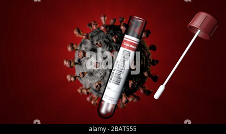 Covid19-Quicktest tube - 3D Illustration Stock Photo - Alamy